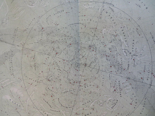 Northern Night Sky Constellations Milky Way 1879 Bruhns detailed map ...