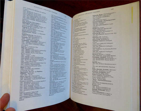 Children's Books in Finland 1799-1899 Bibliography 2000 collecting ref – Brian DiMambro