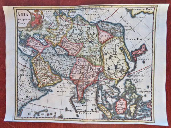 Asia Ottoman Empire Mughal India Qing China Korea island 1697 decorati ...