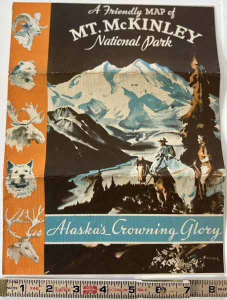 Mt. McKinley Alaska cartoon map 1937 Harrison Lucas pictorial 20,300 ...