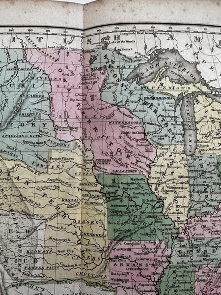 United States Republic Texas Oregon Missouri Indian Territory 1839 Mit ...