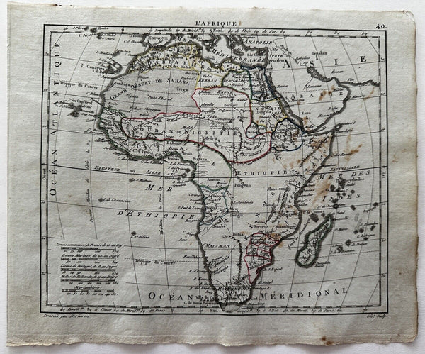 Africa Mts of Moon 1806 Herisson old hc miniature map – Brian DiMambro