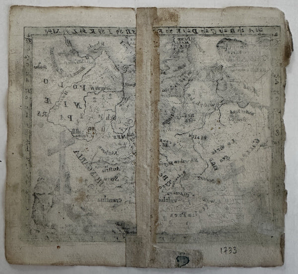 Religious map of Germany Protestantism? Luther 1633 Salzburg rare mini ...