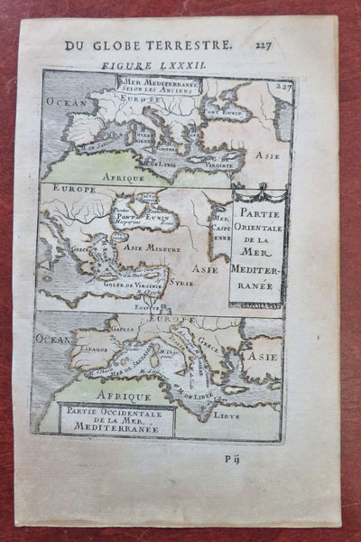 Mediterranean Sea Ancient World Roman Empire 1683 Mallet map – Brian ...