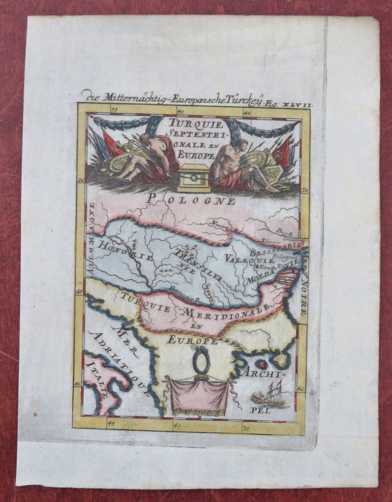 Ottoman Empire Balkans Hungary Moldavia Transylvania 1685 Mallet decor ...