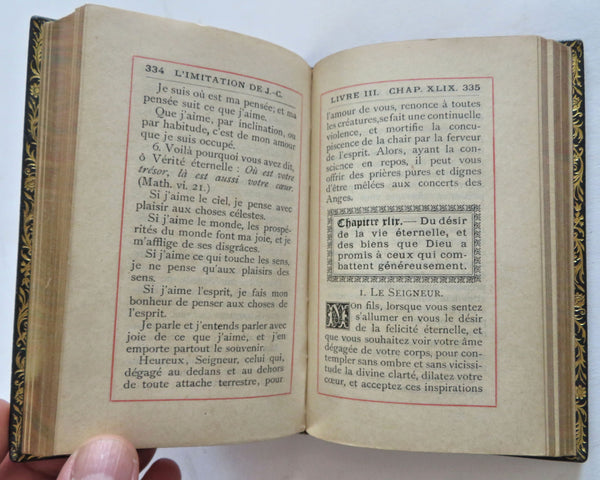 Imitation of Christ Moral Examples 1886 Gruel French gorgeous gilt lea ...