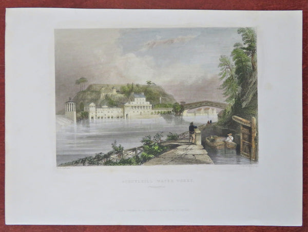 Schuylkill Water Works Philadelphia Architectural View 1850 Meyer engr ...