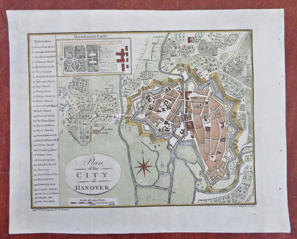 Hanover Holy Roman Empire Germany Herrennhausen Palace 1792 Neele city ...