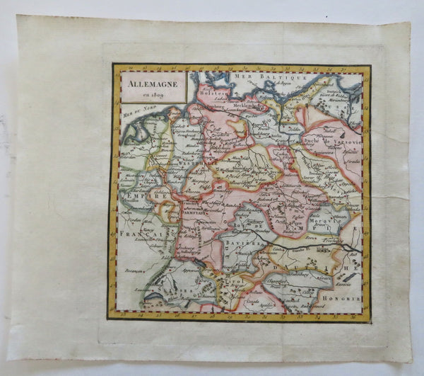 Holy Roman Empire Germany Bavaria Prussia Saxony Westphalia 1809 engra ...
