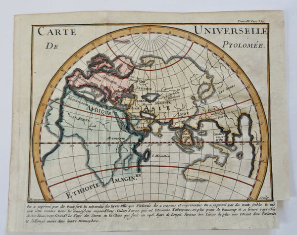 Ptolemy Ancient Geography Africa Europe Asia 1739 engraved historical ...