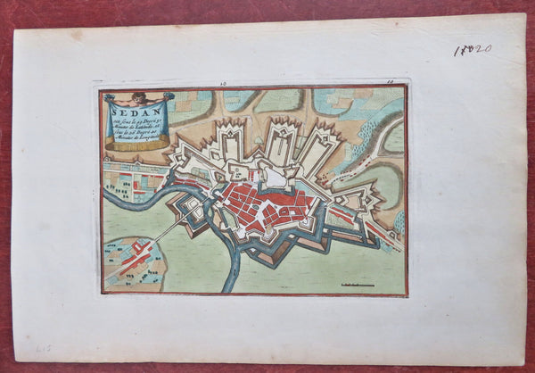 Sedan France Ardennes Fortifications c. 1710 de la Feuille scarce city ...