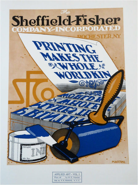 Advertising Commercial art work 1919 rare suite of 50 plates poster ar ...