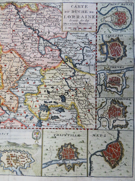 France Germany Luxembourg Duchy of Lorraine 1708 de la Feuille map 13 ...