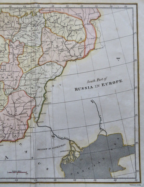 Russian Empire Ukraine Crimea Astrakhan Poland Black Sea c. 1806 Valla ...