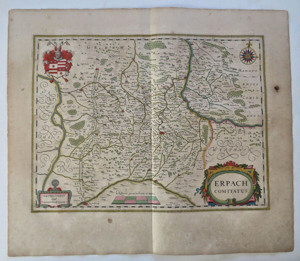 Germany County of Erbach Holy Roman Empire 1644 Jansson folio map ...