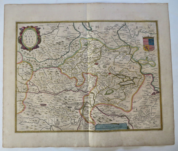 County of Mansfeld Germany Holy Roman Empire 1644 Jansson Hondius foli ...