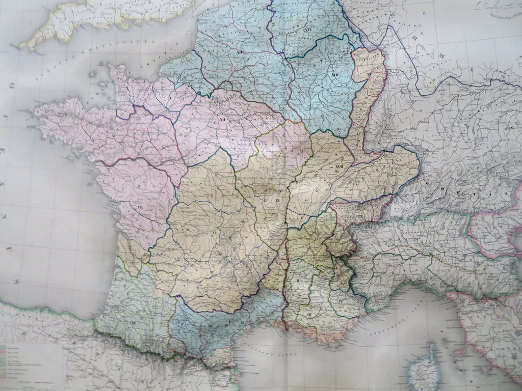 Gaul Ancient France Roman Provinces 1859 Dufour engraved historical ma ...