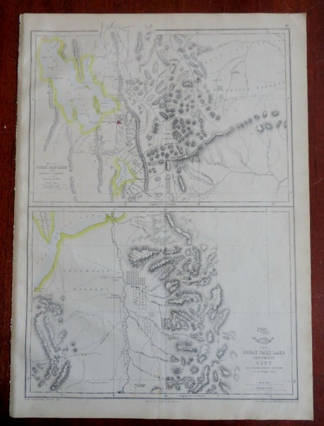 Mormon Settlement Salt Lake City Utah Territory c. 1856-72 Weller rare ...
