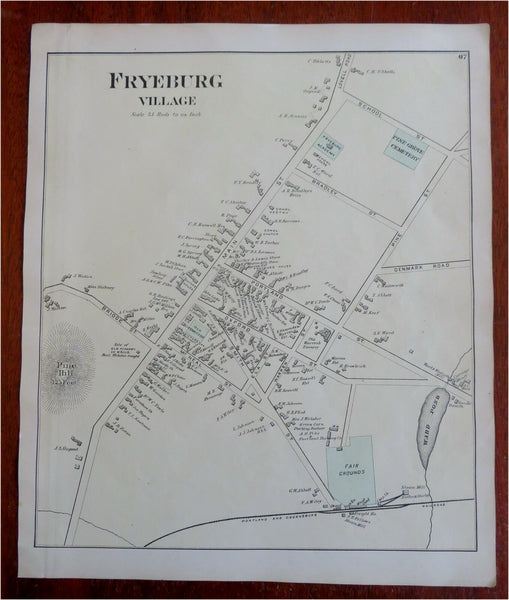 Fryeburg Maine Oxford County Academy Fair Grounds Webster 1880 Halfpen ...