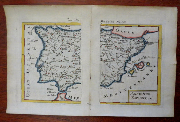 Ancient Spain Roman Empire Hispania Celt-Iberian Tribes 1686 Mallet ma ...