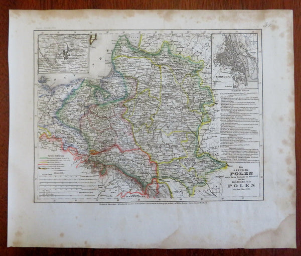 Kingdom of Poland Warsaw Vilnius c. 1849 engraved map – Brian DiMambro