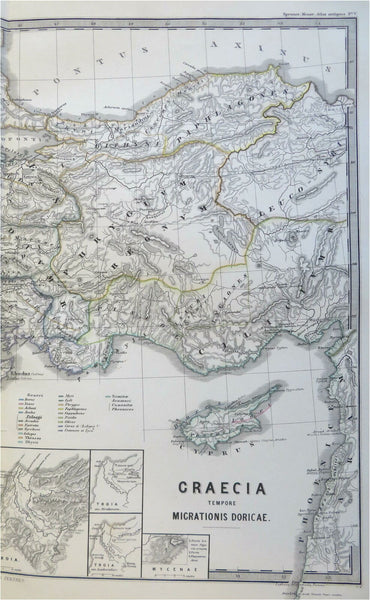 Eastern Mediterranean Doric Migration Greece Anatolia 1865 Menke histo ...
