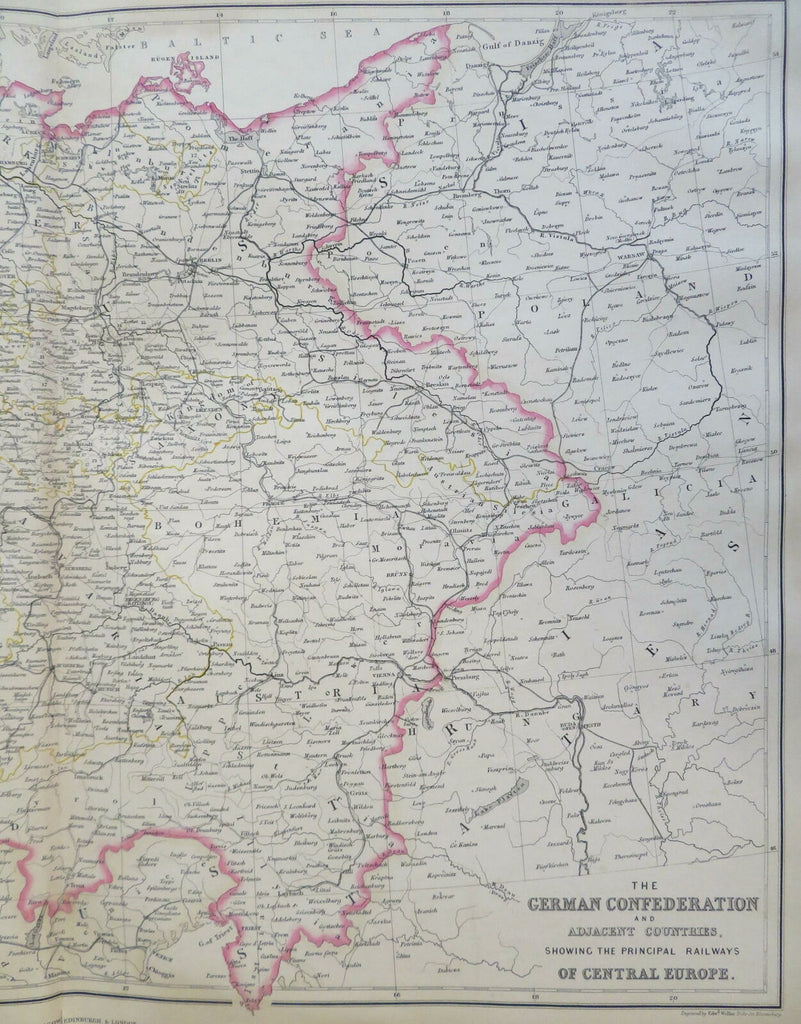 German Confederation Prussia Austria 1860 Weller & Bartholomew large c ...