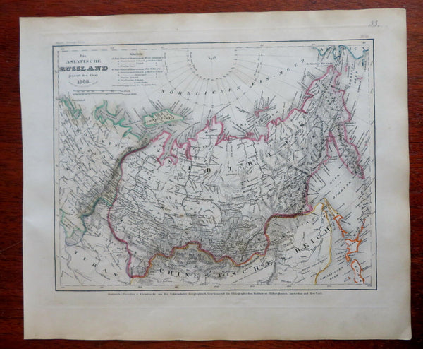 Russian Empire in Asia Siberia Kamchatka Urals 1849 engraved map ...