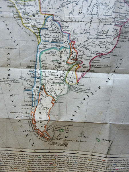 South America Colombia Brazil Peru Patagonia Chile La Plata 1840 Houze ...
