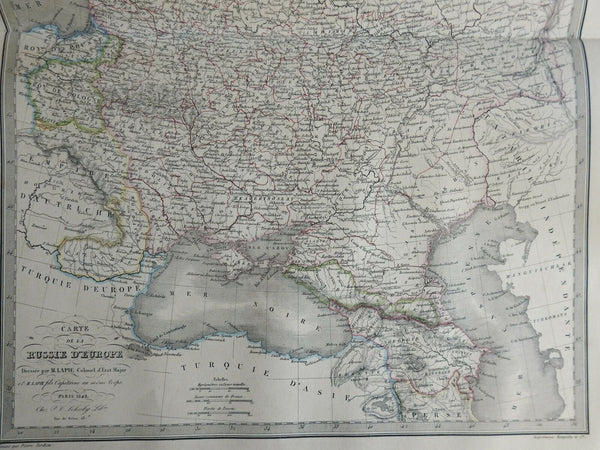 Russian Empire Muscovy Novgorod Moscow 1842 Brue large detailed map ...