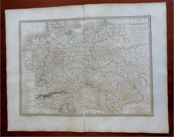 German Confederation Austrian Empire Prussia Poland 1830 Lapie large f ...