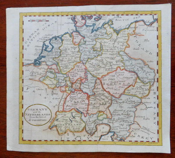 Germany Netherlands Switzerland Austria Bohemia c. 1810 Gridley engrav ...