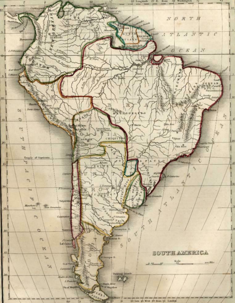 Map Of The Equator In South America