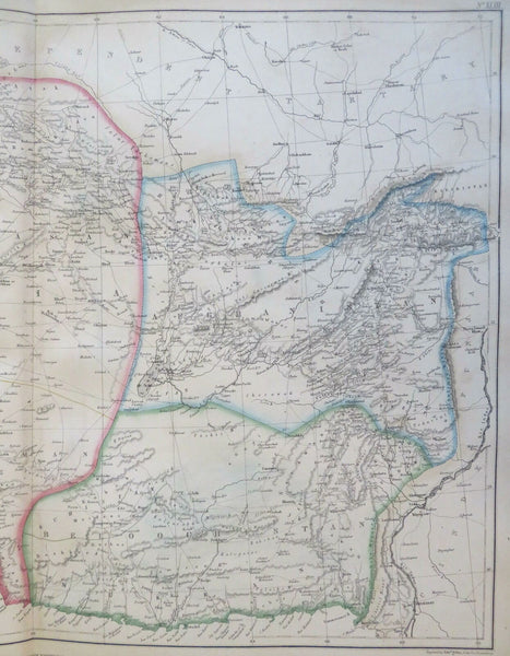 Persia Iran Afghanistan Baluchistan 1860 Weller & Bartholomew large co ...