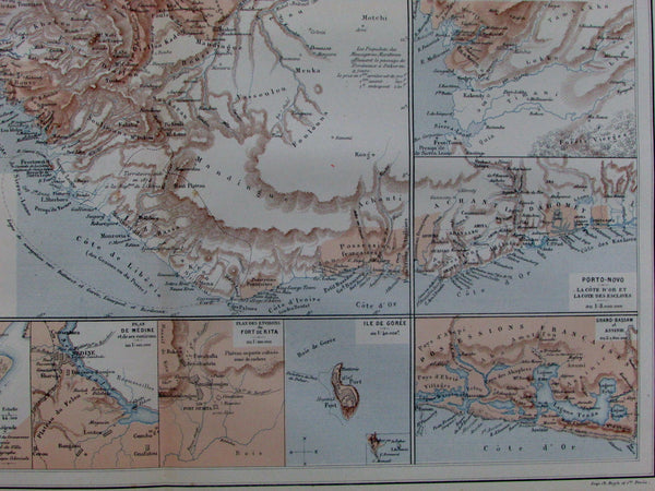 French colonies West Africa Senegal Saint-Louis Porto Novo c.1890 old ...