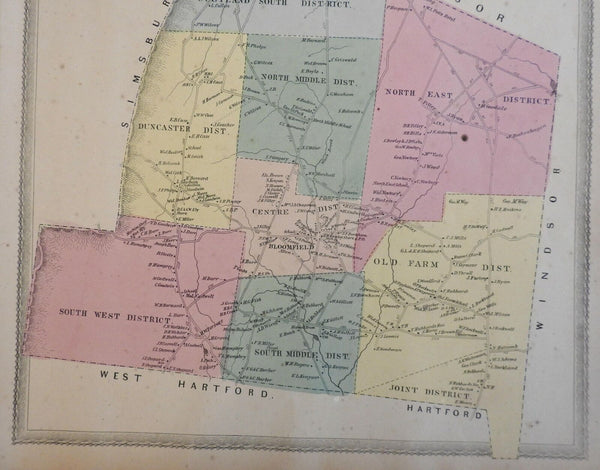 Bloomfield Connecticut Duncaster Scotland 1869 Baker & Tilden detailed ...