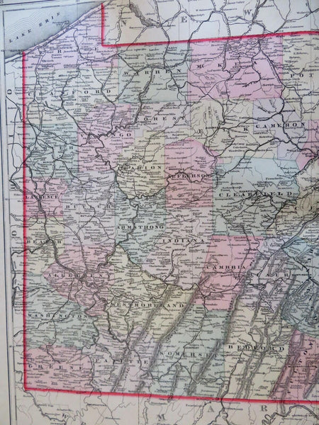 Pennsylvania Philadelphia Erie Pittsburgh Scranton 1888 Bradley-Mitche ...