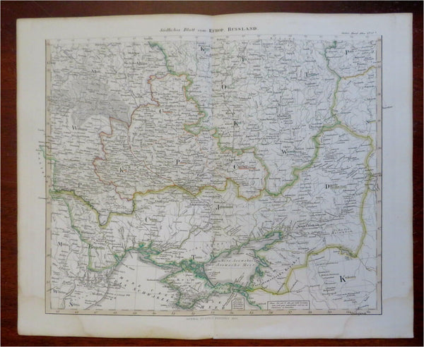 southern Russian Empire Ukraine Crimea Astrakhan 1861 Stieler detailed ...