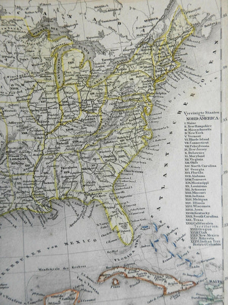 United States Texas German & French Colonies "Mormon City" 1857 engrav ...