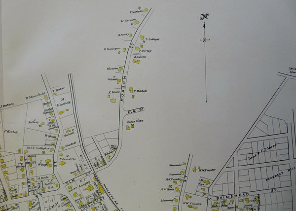 Marlborough Middlesex Massachusetts 1889 Walker detailed city plan ...