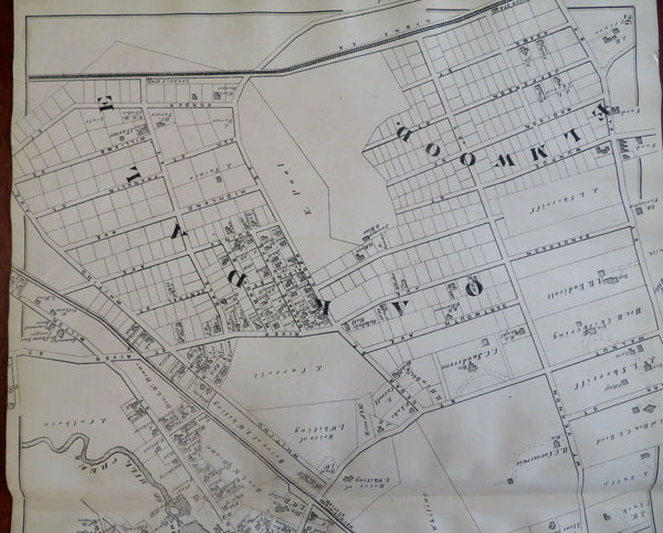 East Dedham Norfolk County Massachusetts 1871 detailed city plan map ...