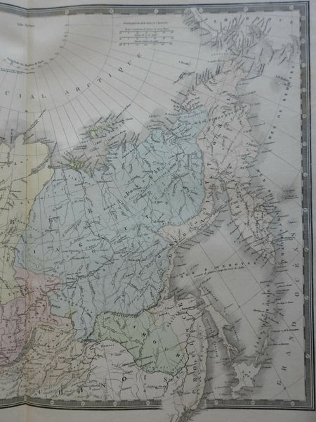Central Asia Siberia Russia Mongolia c 1830's Brue large detailed map ...