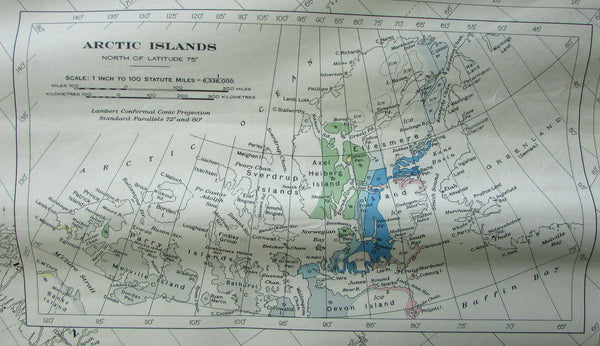 Canada Geological Survey wall map 1945 huge linen backed rare map Mine ...