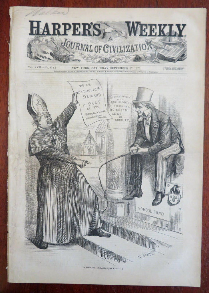 Winslow Homer Gloucester Harbor Harper's Reconstruction newspaper 1873 ...