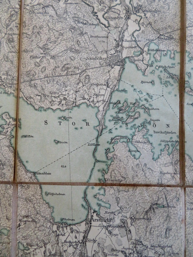 Gävle Sweden Gävleborg County Torsaker 1900 rare large detailed linen ...