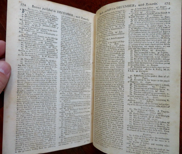 World map 1755 Russian Treaty Lisbon Lapland Fungi Earthquakes fly liz ...