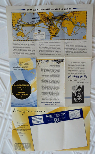 International Telephone & Telegraph Ad Brochure 1933 Chicago World's F ...