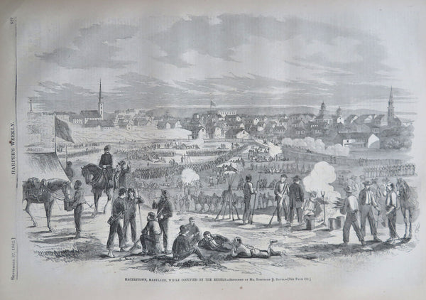 Maryland Western Rebel Raid Thomas Nast Harper's Civil War 1862 Maryla ...