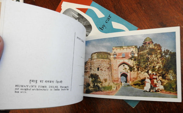 India Souvenirs c. 1950's Agra & Delhi Postcards Mercury Travel brochu ...