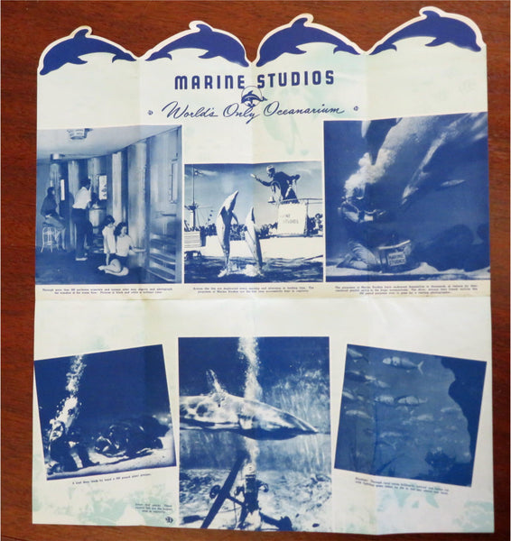 Florida Tourism Oceanarium Marine Studios c. 1940's lot x 2 illustrate ...